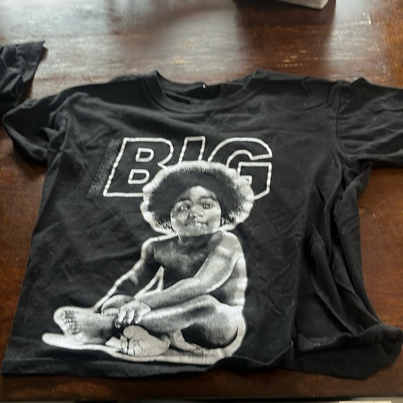 Tops | Black Graphic Biggie Smalls T | Poshmark